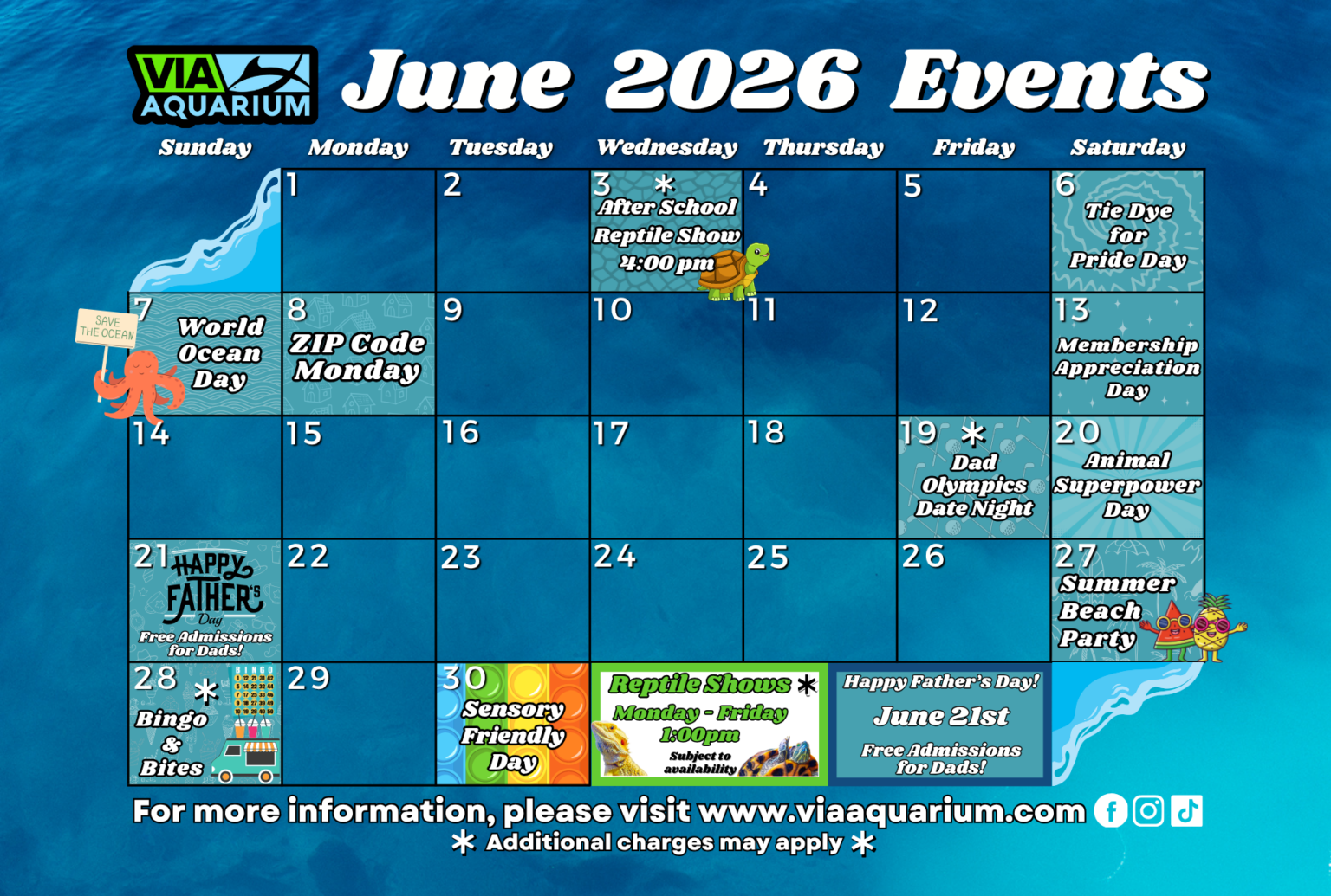 Calendar of Events - Via Aquarium
